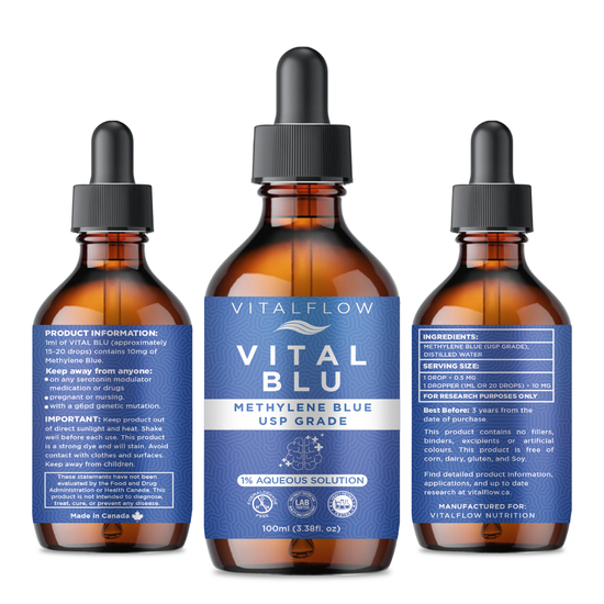 VITALBLU 100ml Methylene Blue 1% USP Grade, Ultra High Purity ...